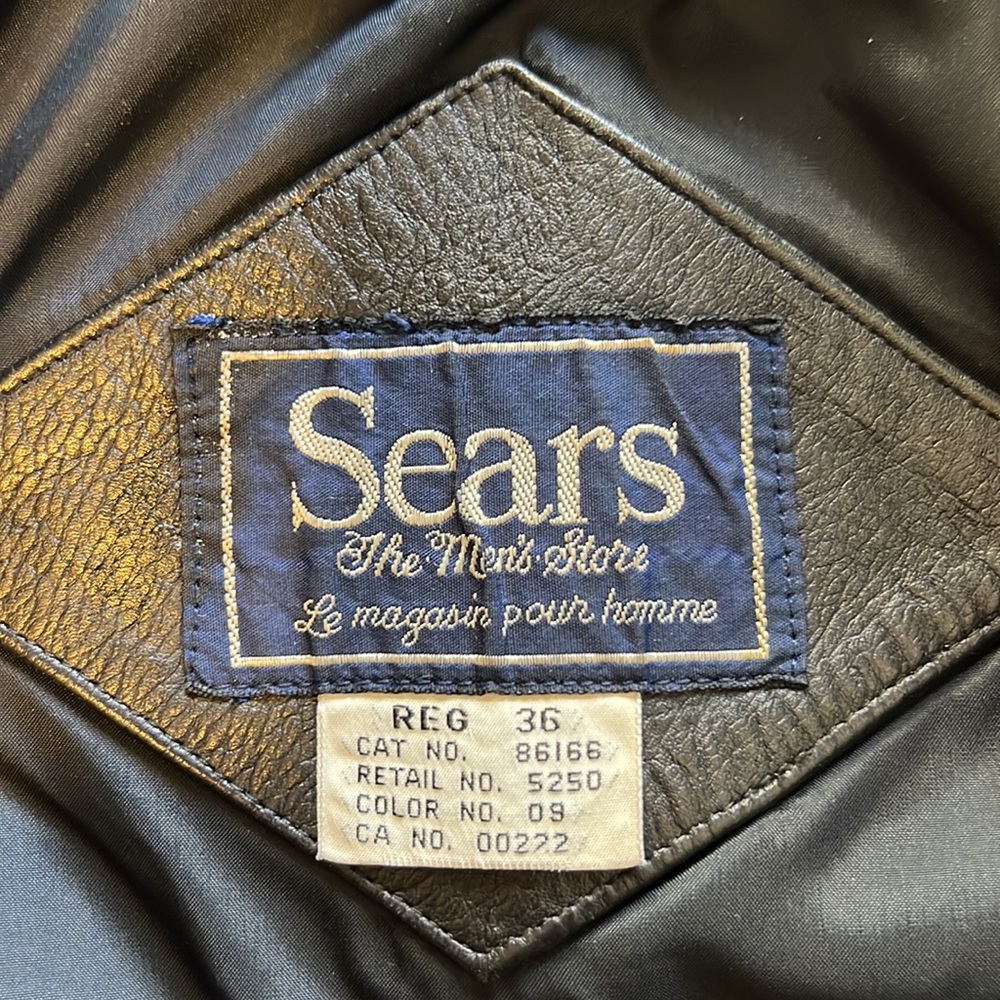 Vintage Sears Leather Cafe Racer Jacket - Gem